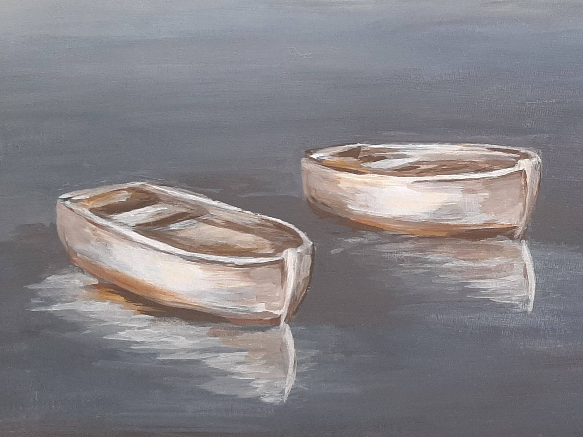 Cape Cod Harbor Dinghies Original Hand Painted Art - Etsy