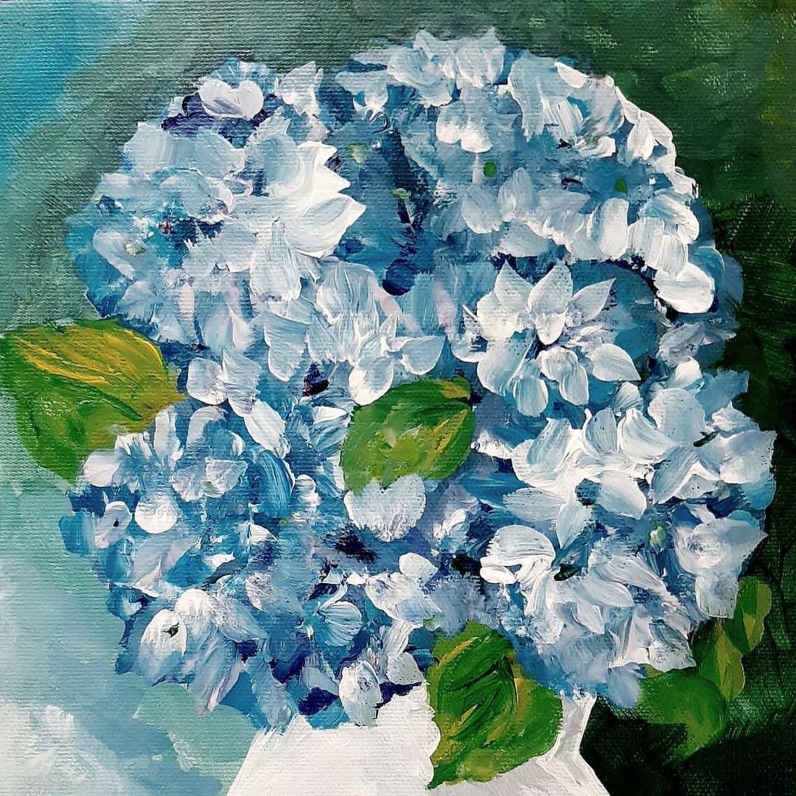 Hydrangeas of Cape Cod. Original Hand-painted Art Acrylic on - Etsy