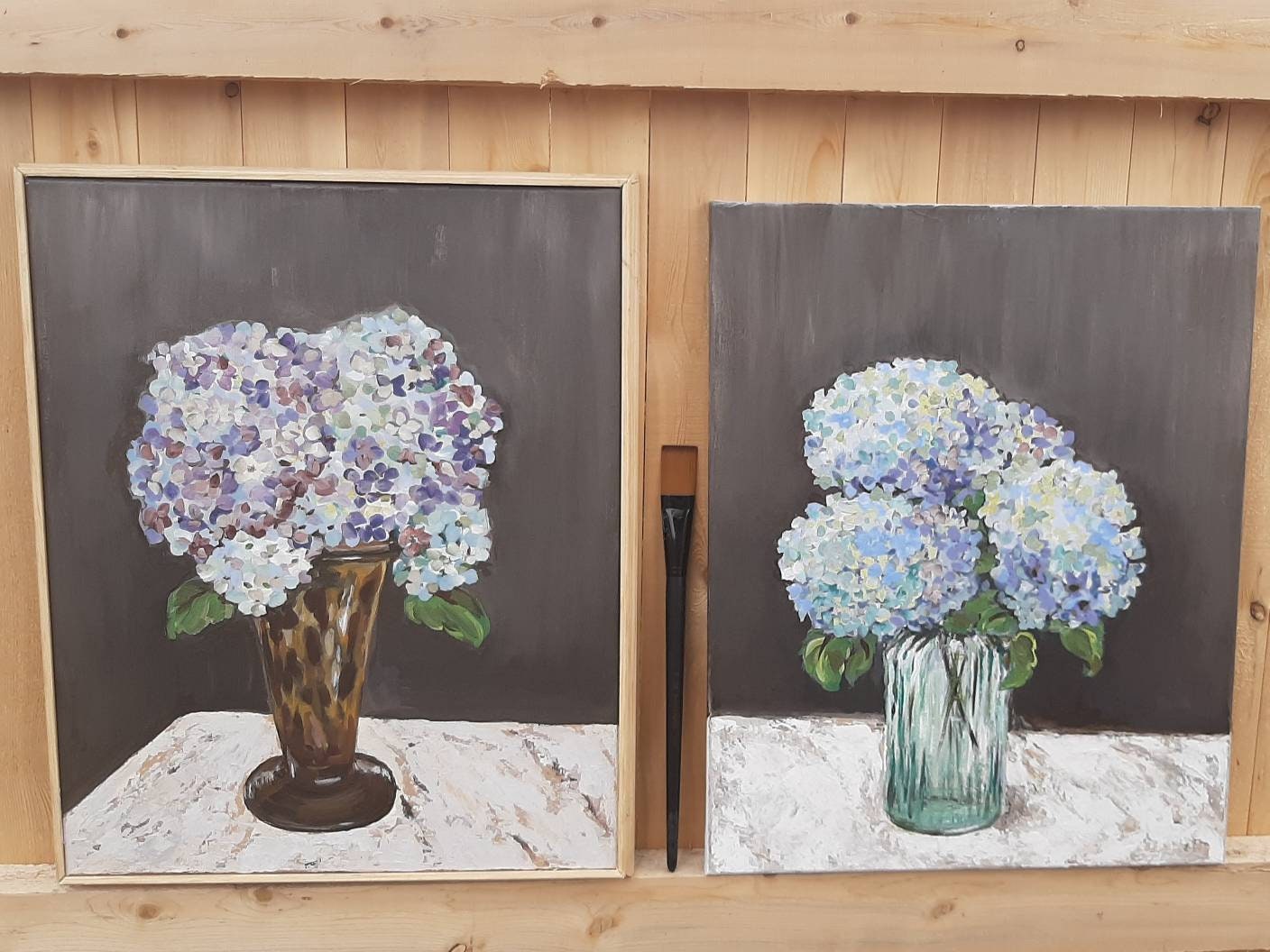 Summertime Blues Series, Cape Cod Hydrangeas. Original Handpainted ...