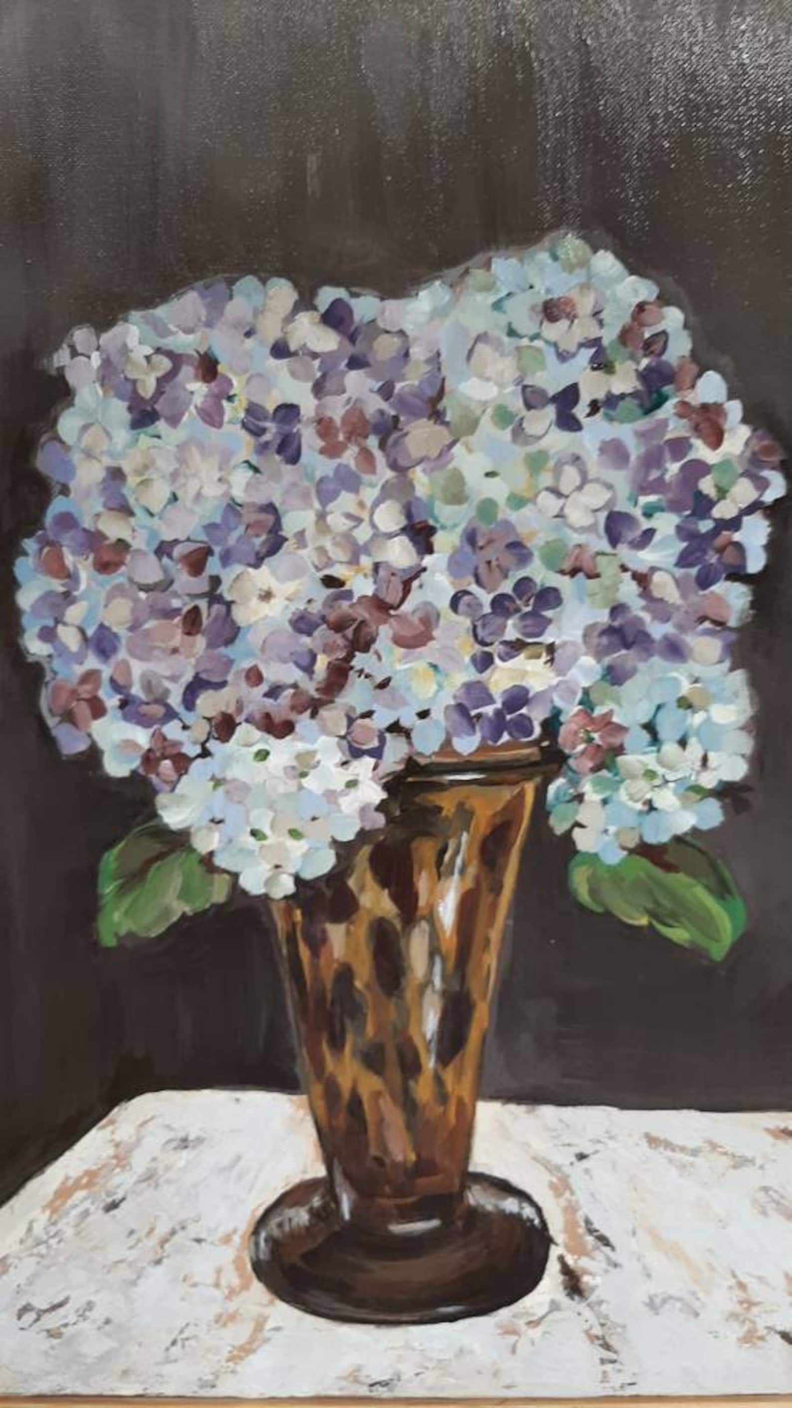 Summertime Blues Series, Cape Cod Hydrangeas. Original Handpainted ...