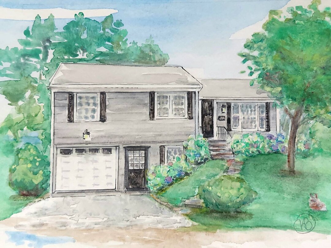 Custom Hand Painted Home Portraits and Custom Art From Garden and ...
