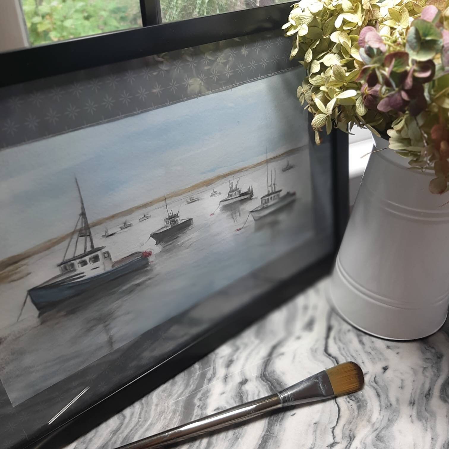 The Finest Hours Original Hand-painted Watercolor of Chatham Harbor ...