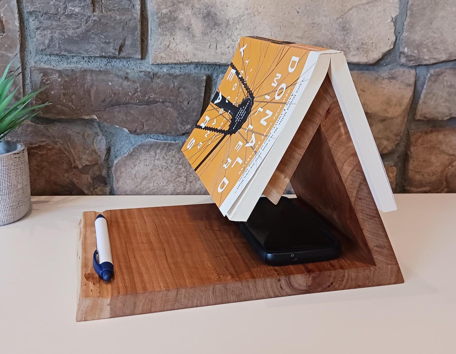 Live Edge Book Holder | Book Lover Gifts | Unique Bookworm Gift ...