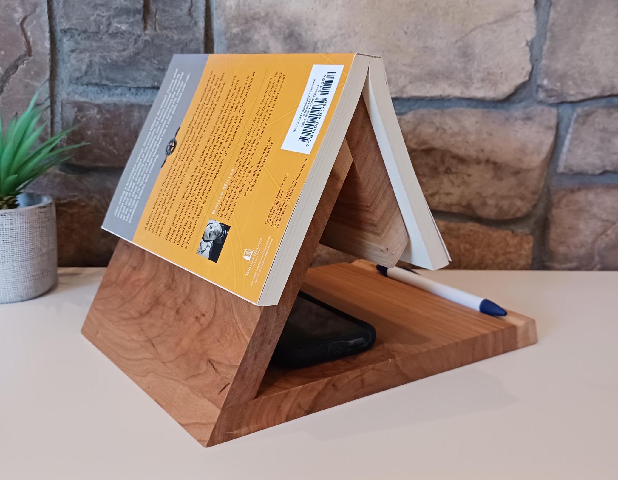 Live Edge Book Holder | Book Lover Gifts | Unique Bookworm Gift ...