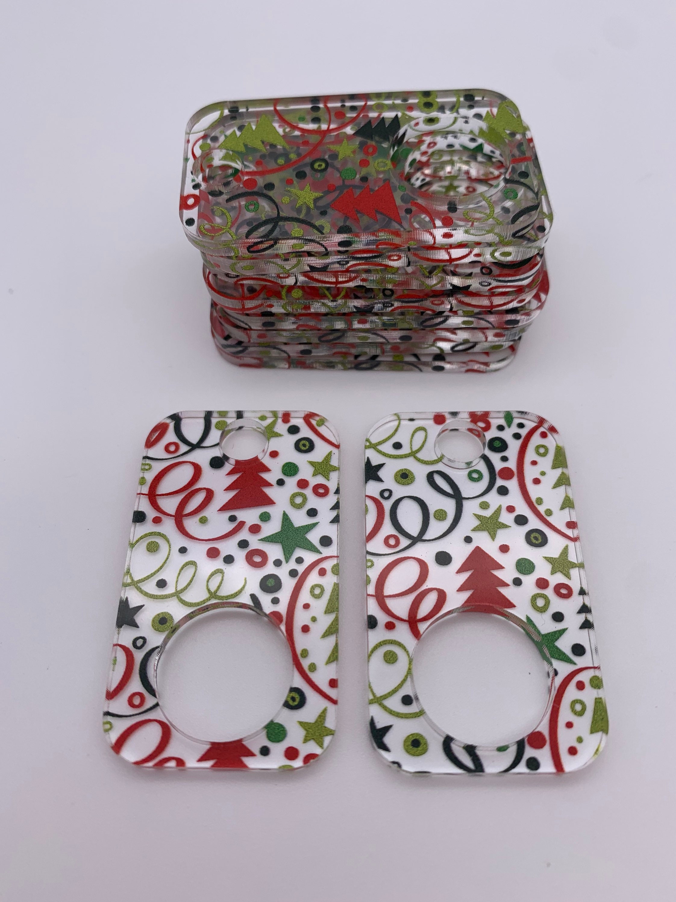 Limited Edition Rectangular Holiday Confetti on Clear Acrylic - Etsy