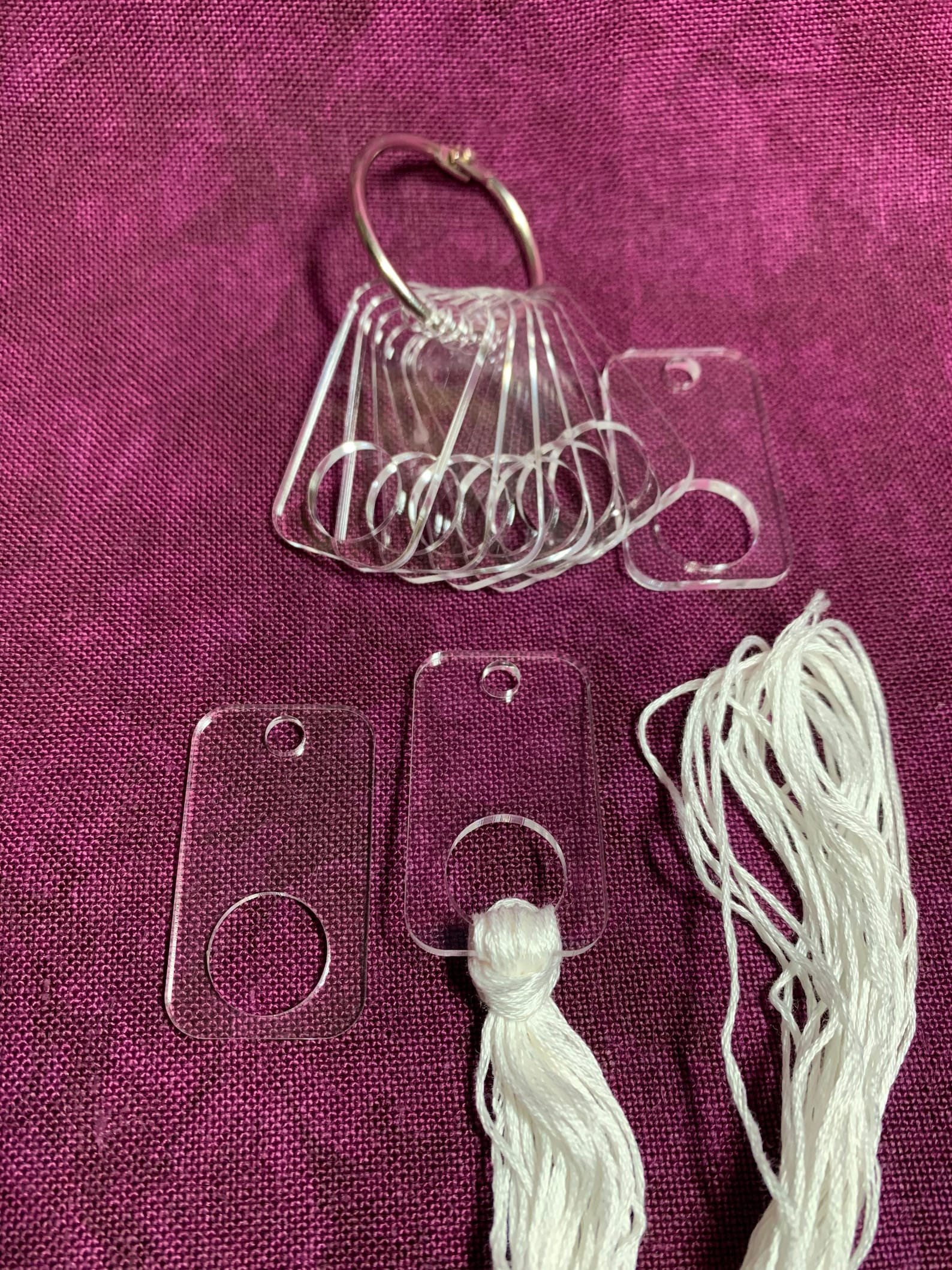 Rectangular Clear Acrylic Thread Drops - Etsy