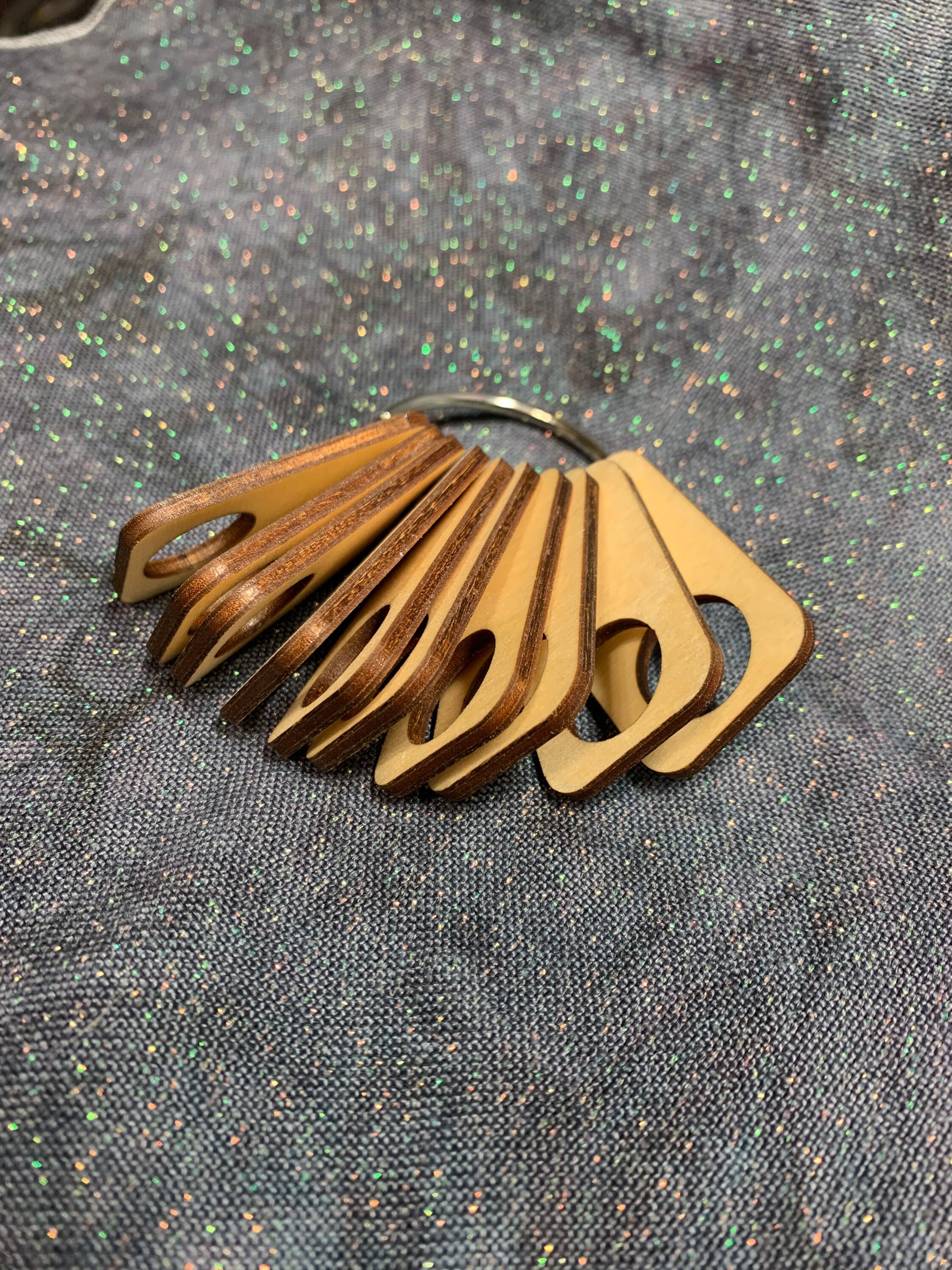 Real Wood Rectangular Thread Drops | Etsy