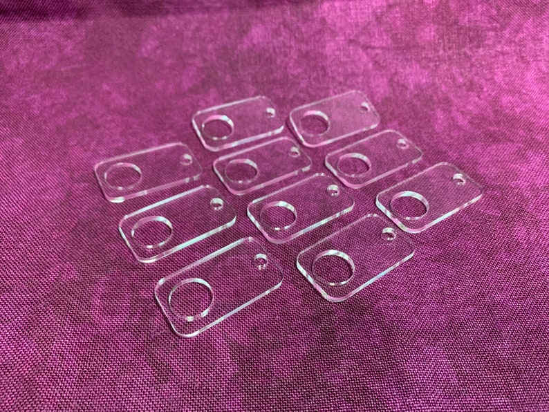 Rectangular Clear Acrylic Thread Drops - Etsy