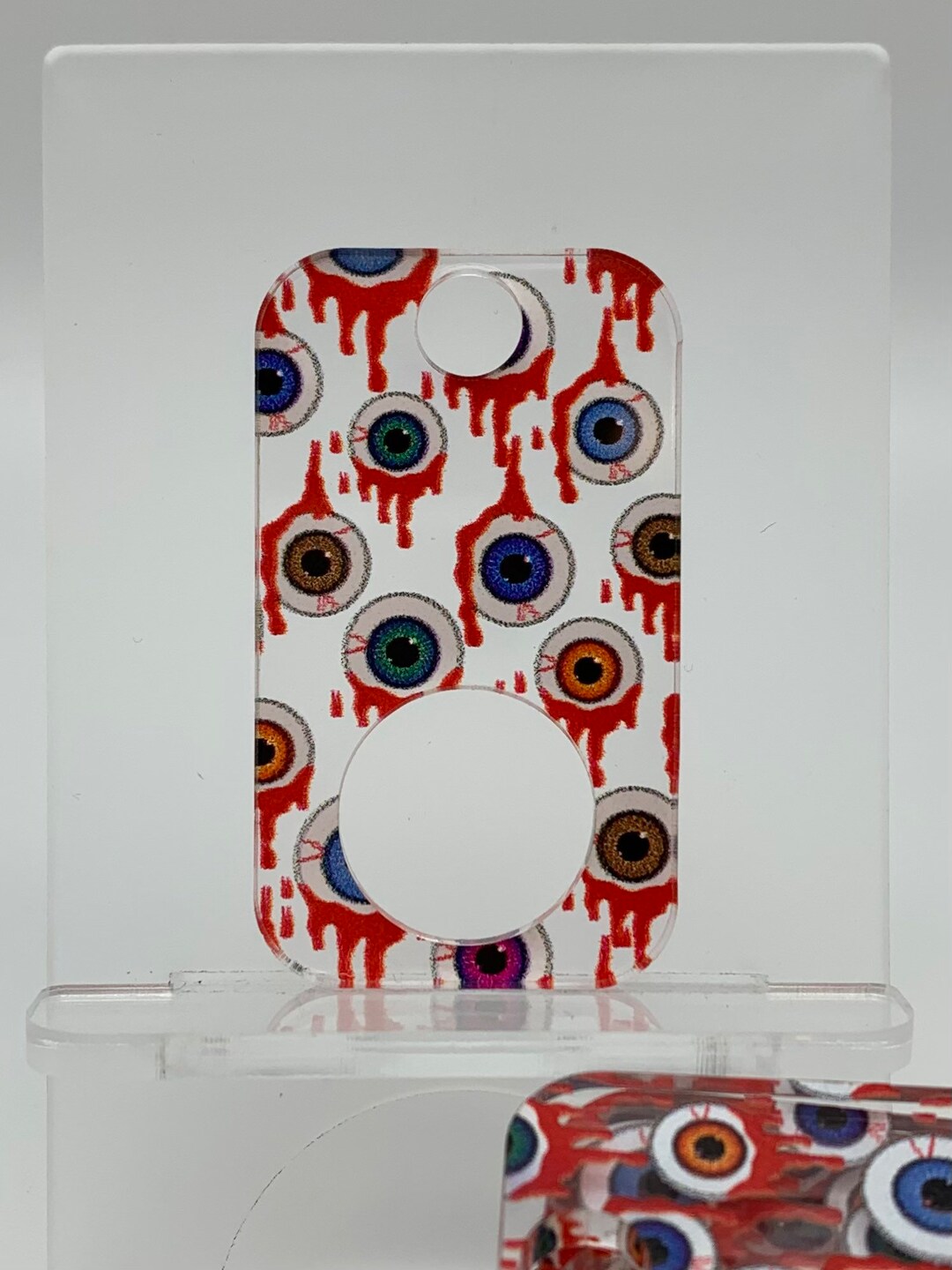 Limited Edition Rectangular Bloody Eyeballs Halloween Print on Clear ...