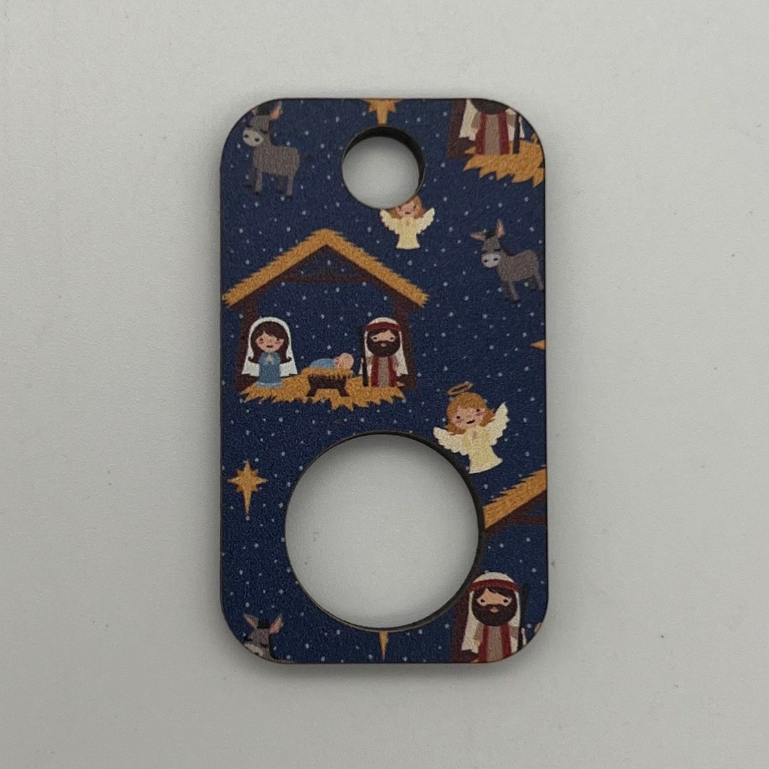 Nativity Manger Scene Rectangular MDF Thread Drops. Double Sided ...