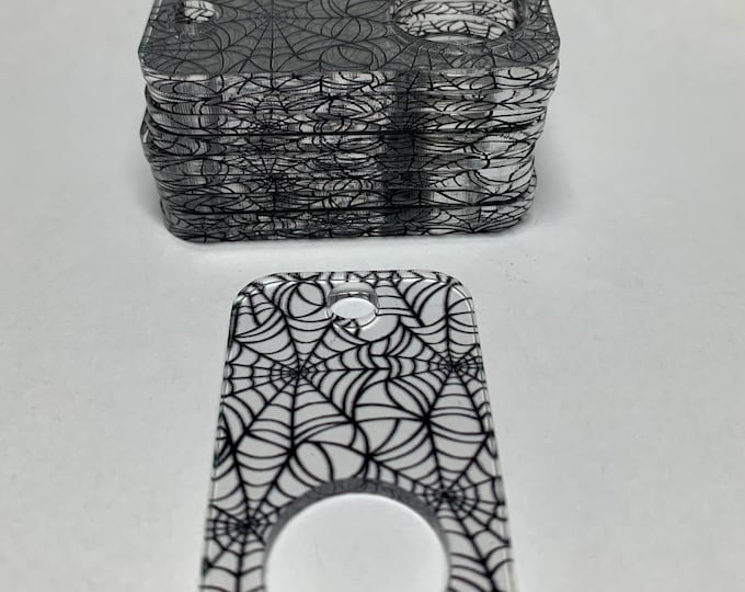 Limited Edition Rectangular Spider Webs Acrylic Thread Drops. A Crossed ...