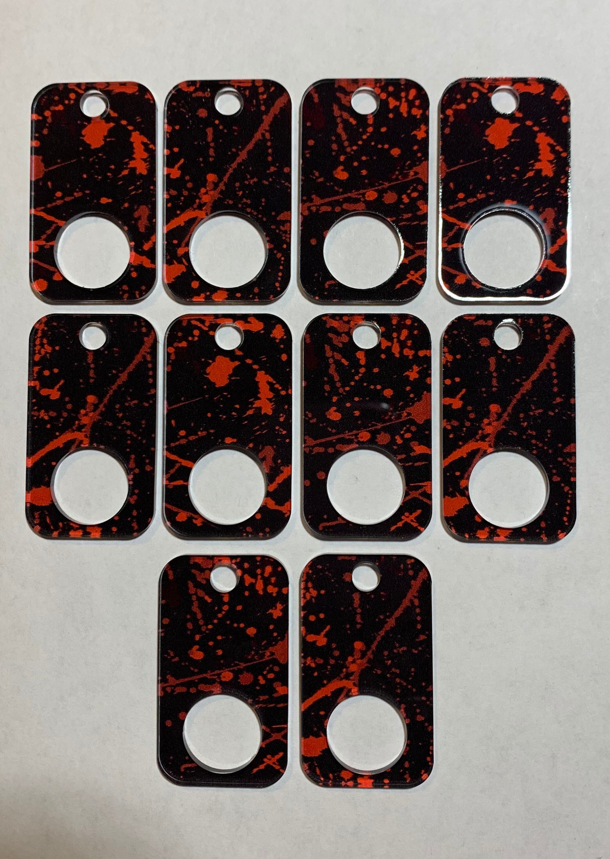 Limited Edition Rectangular Blood Splatter W/black Background Acrylic ...