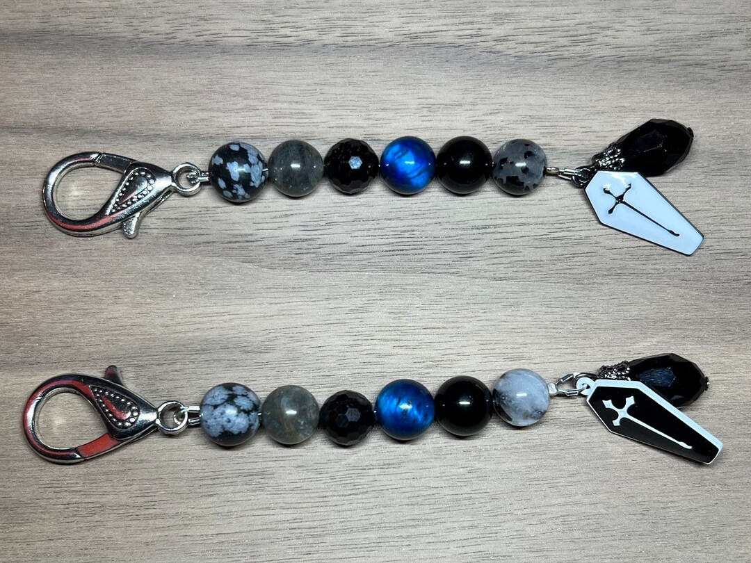 Simi-precious Stone Beads Scissor Fob- Blue - Etsy