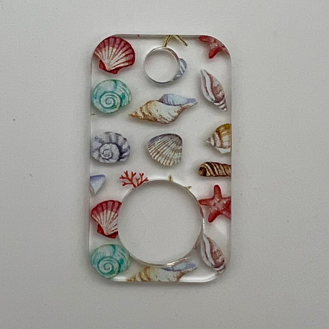 Limited Edition Rectangular Seashell Print on Clear Acrylic Thread ...