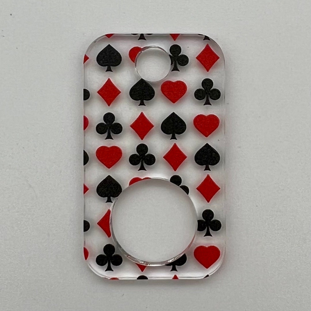 Limited Edition Rectangular Playing Card Suits Print on Clear Acrylic ...