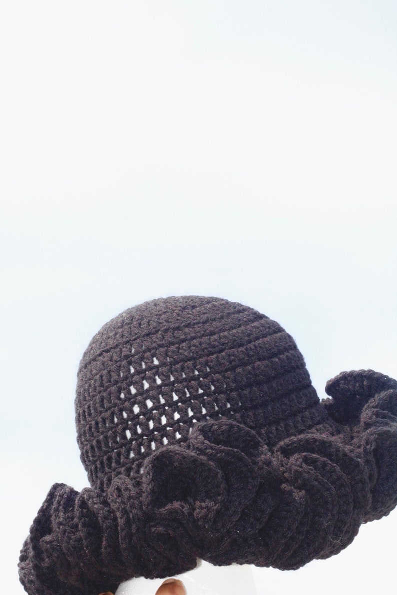 Kids Crochet Ruffle Bucket Hat, Ruffle Crocheted Bucket Hat - Etsy