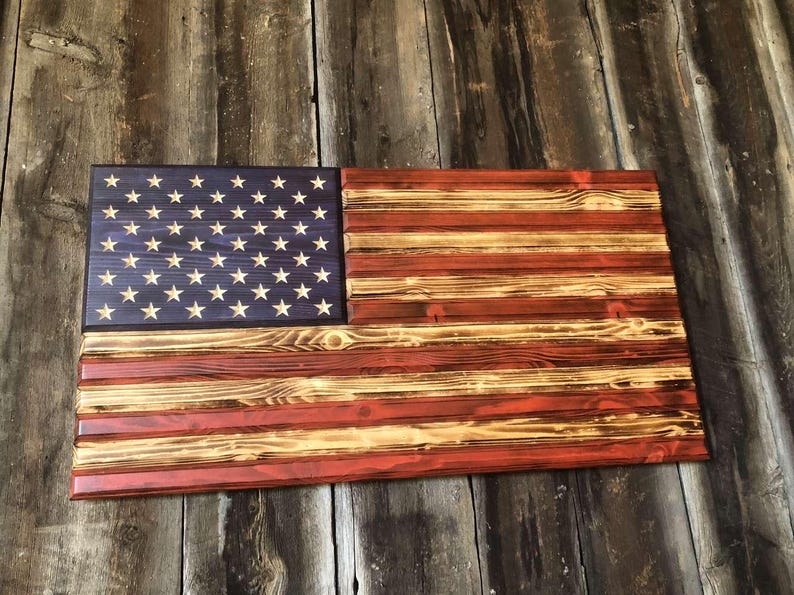 Rustic Wooden Flag - Etsy