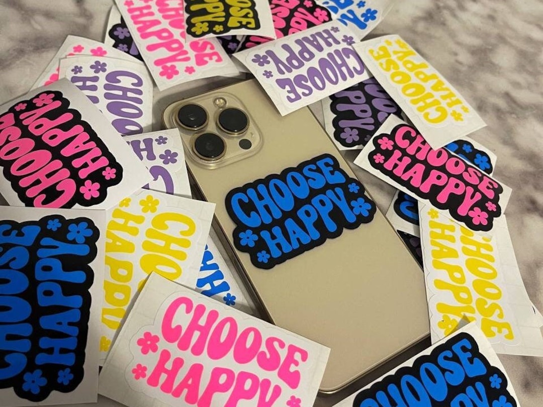 Choose Happy Custom Vinyl Decal Sticker - Etsy
