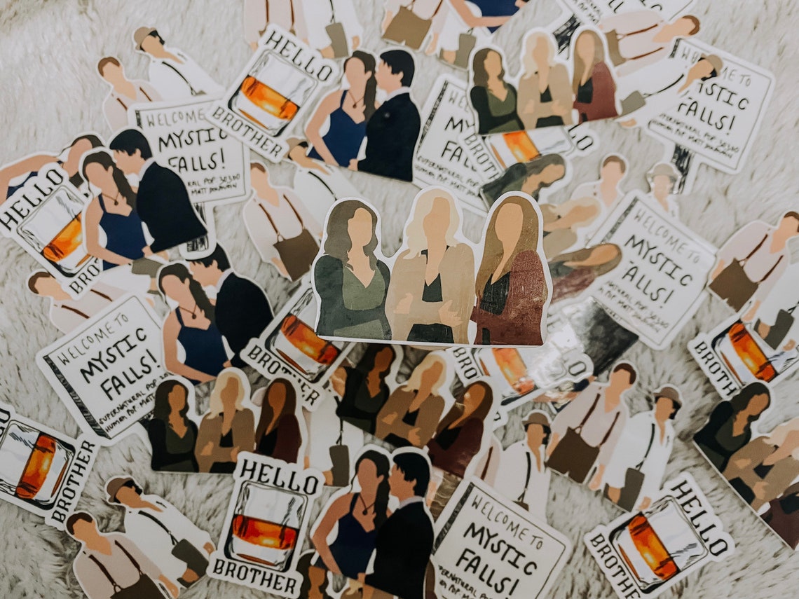 The Vampire Diaries Stickers TVD Sticker Damon Salvatore - Etsy