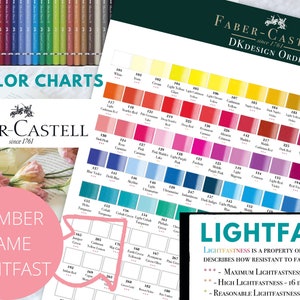 Prismacolor Premier 150 Color Chart Template Instant Download Printable ...