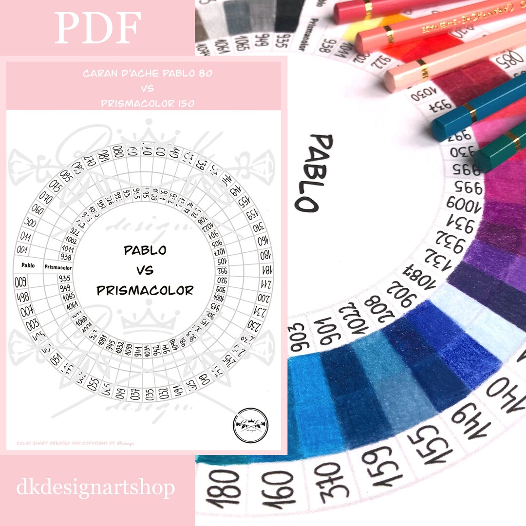 Cda Pablo 80 VS Prismacolor 150 | Template | Instant Download Printable ...