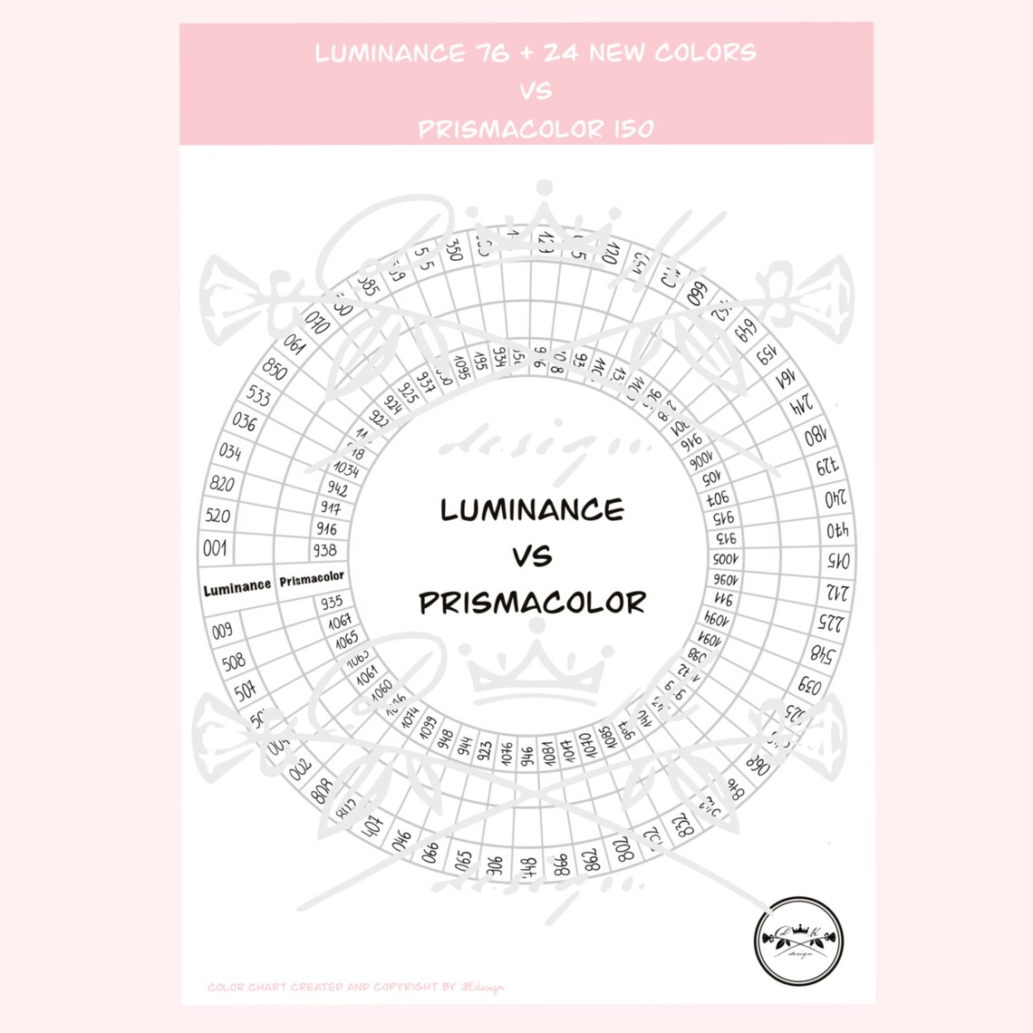 Luminance 76 + 24 New Colors VS Prismacolor 150 | Template | Instant ...