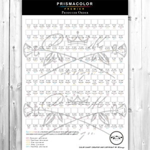 Prismacolor Premier 150 Color Chart | Template | Instant Download ...