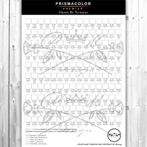 Prismacolor Premier 150 Color Chart | Template | Instant Download ...