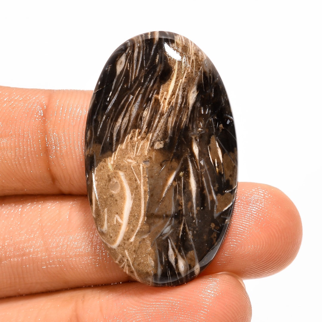 Natural Feather Agate Oval Shape Cabochon Loose Gemstone for Making ...