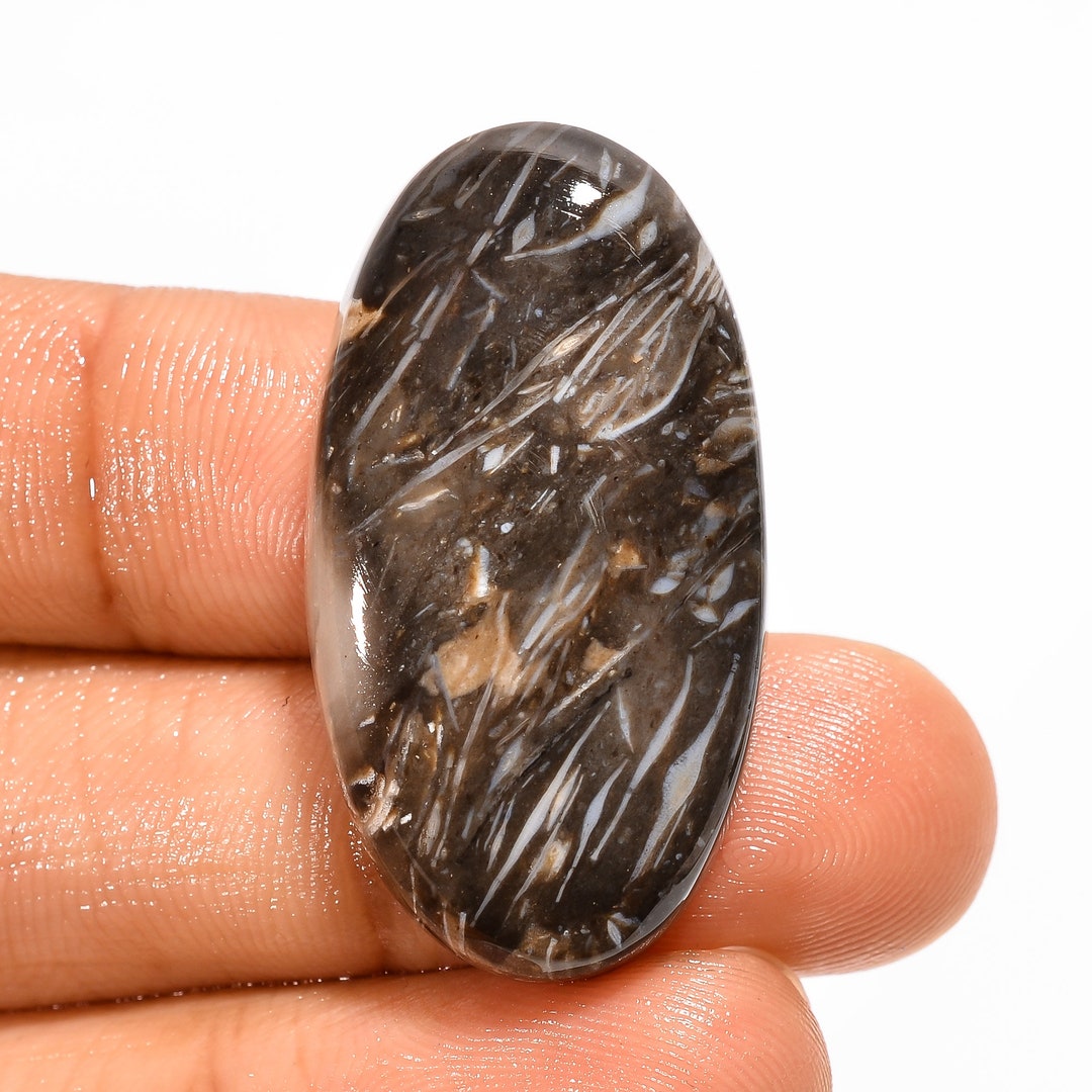 Natural Feather Agate Oval Shape Cabochon Loose Gemstone for Making ...