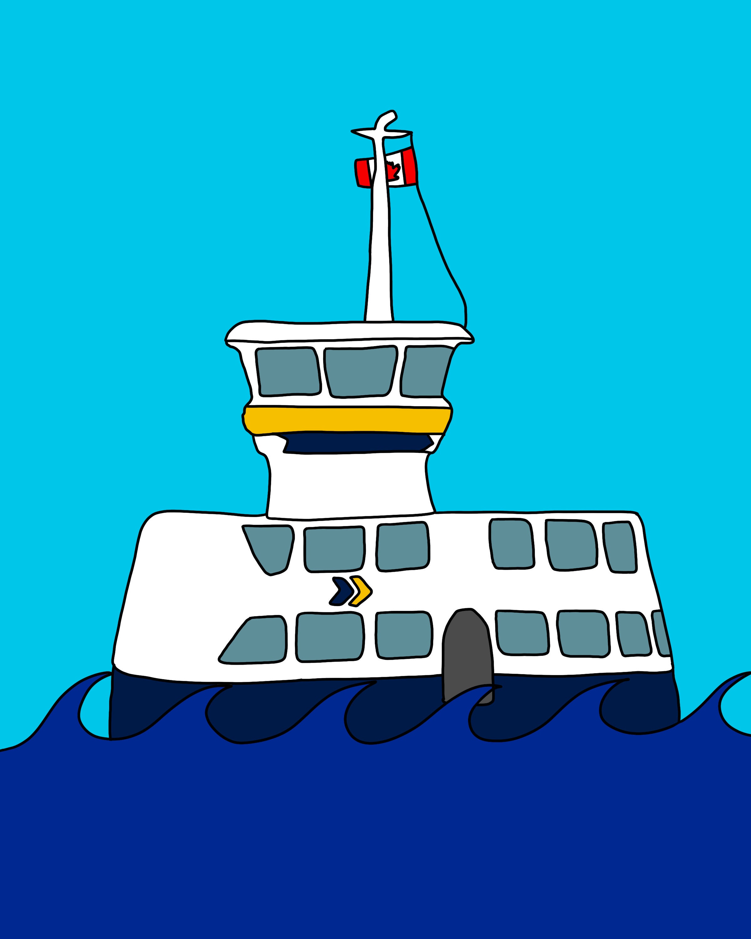 Halifax Dartmouth Ferry - 8" X 10" Colourful Digital Print Nova Scotia ...