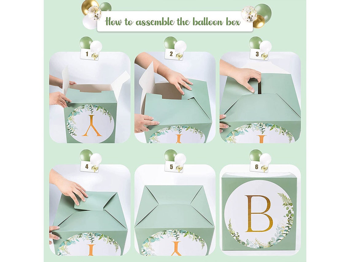 Sage Green Baby Boxes With Letters for Baby Shower Baby - Etsy