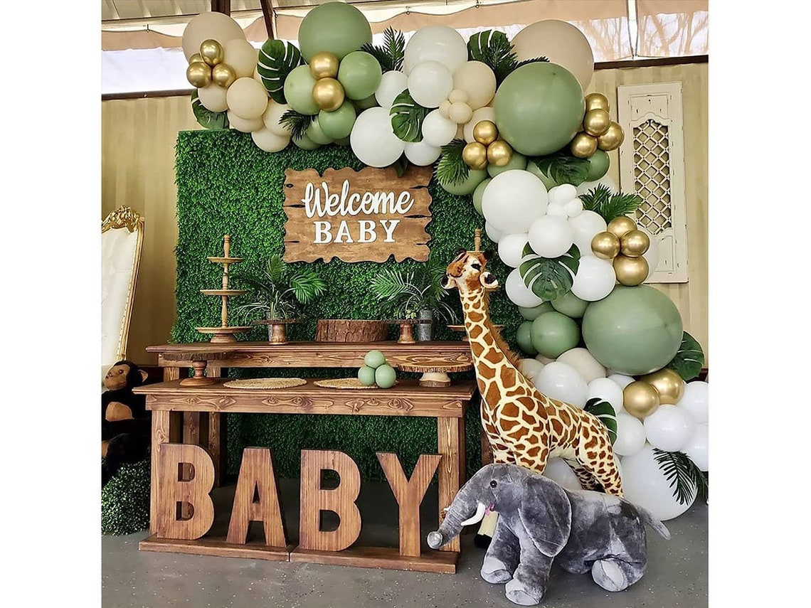 Sage Green Balloon Garland Arch Kit 115 Pack With White - Etsy