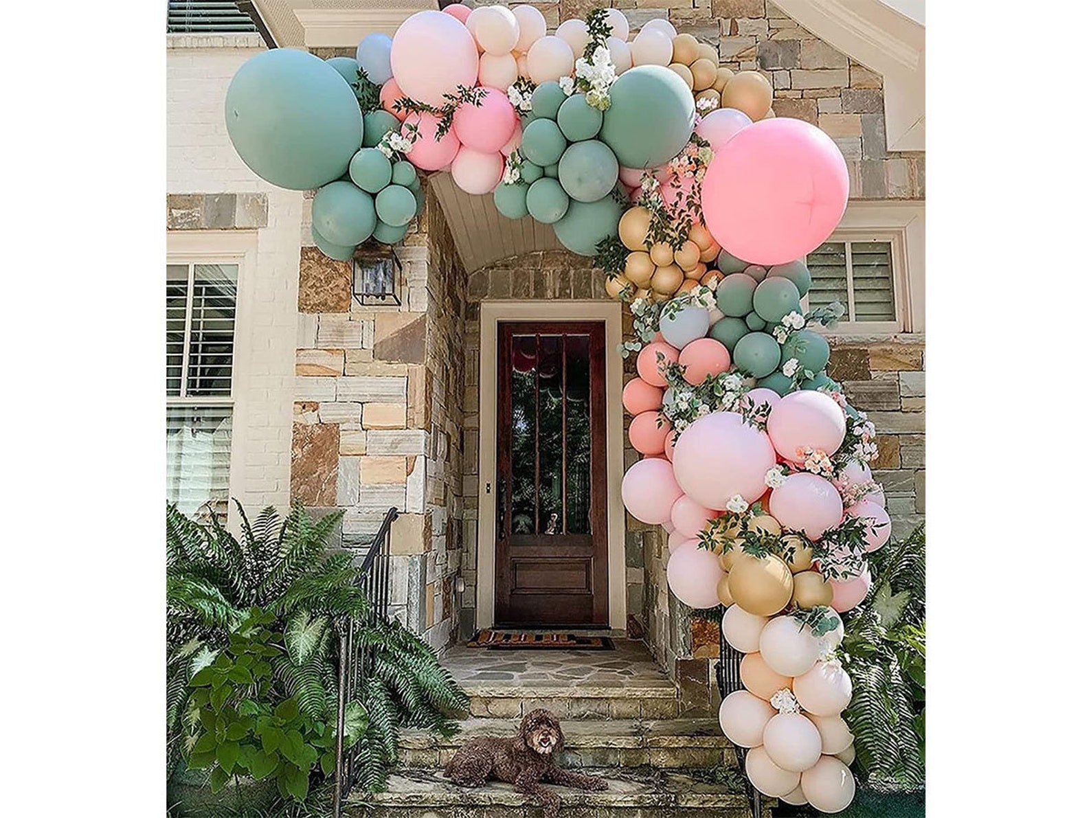 Sage Green Balloon Garland Arch Kit Baby Pink Blush Gold | Etsy