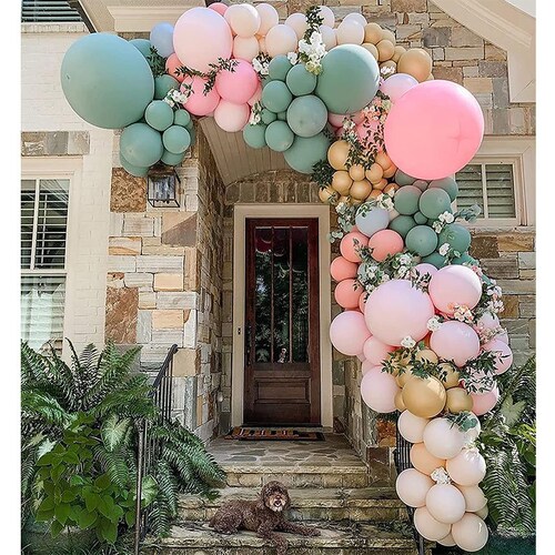 Dusty Rose Pink Blush & Sage Green Balloon Arch Garland Kit - Etsy