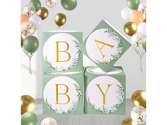 Sage Green Baby Boxes With Letters for Baby Shower Baby - Etsy