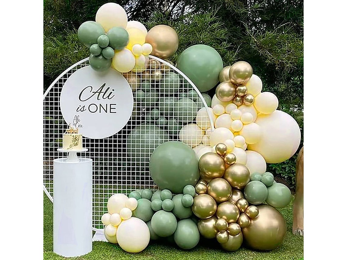 Sage Green Balloon Garland Arch Kit 115 Pack With White - Etsy