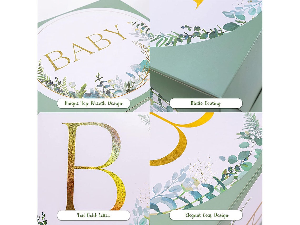 Sage Green Baby Boxes With Letters for Baby Shower Baby - Etsy