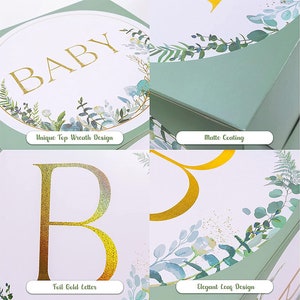 Sage Green Baby Boxes With Letters for Baby Shower Baby - Etsy