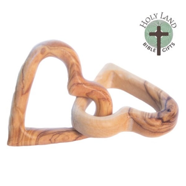 Wooden Interlocking Hearts Decor - Etsy