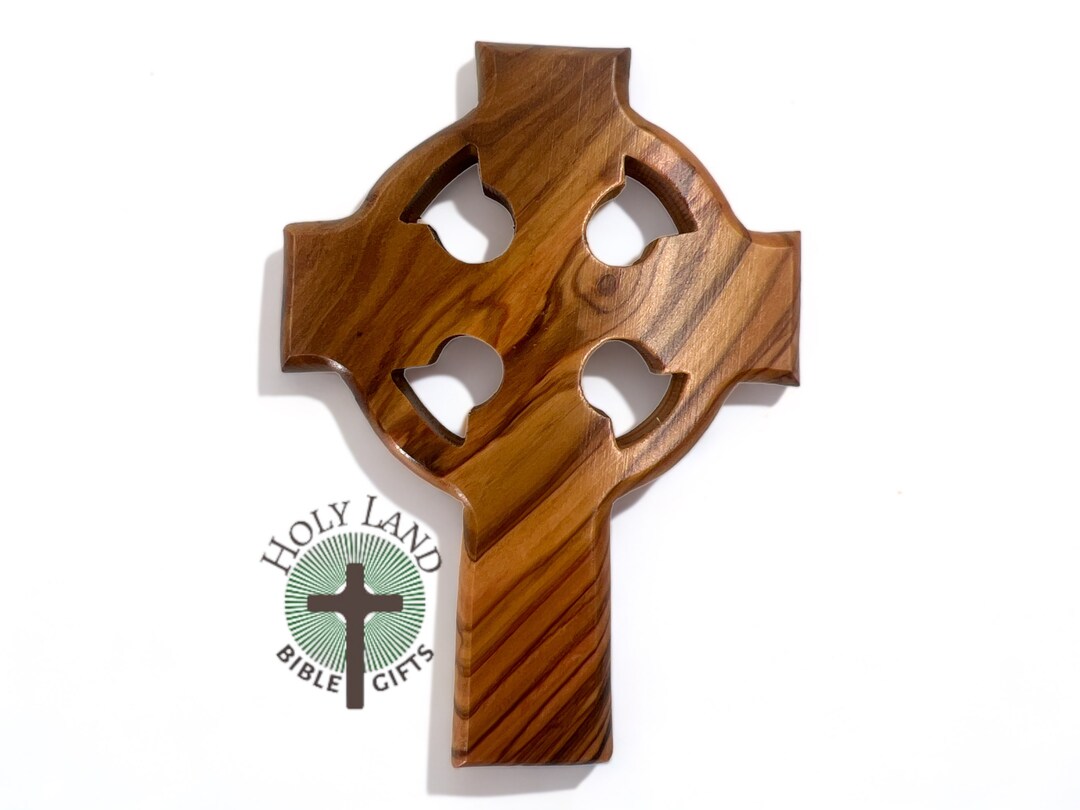 Olive Wood Celtic Cross Wall Hanging Made in Holy Land-gift for Any ...