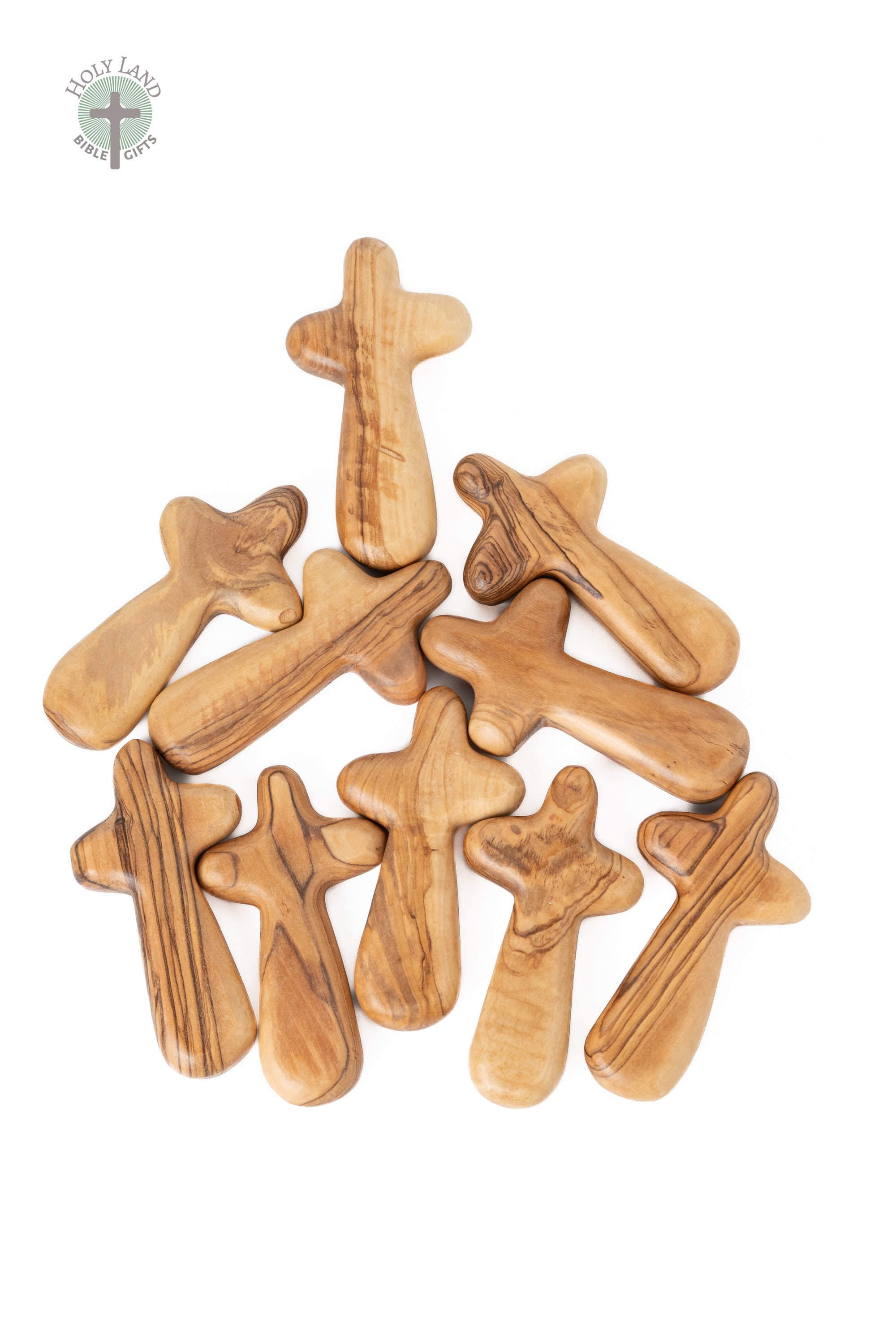 Olive Wood Cross Religious Gift Handheld Cross Baptism Gift Prayer ...