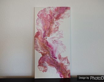 Pink Acrylic Pour Art - Etsy