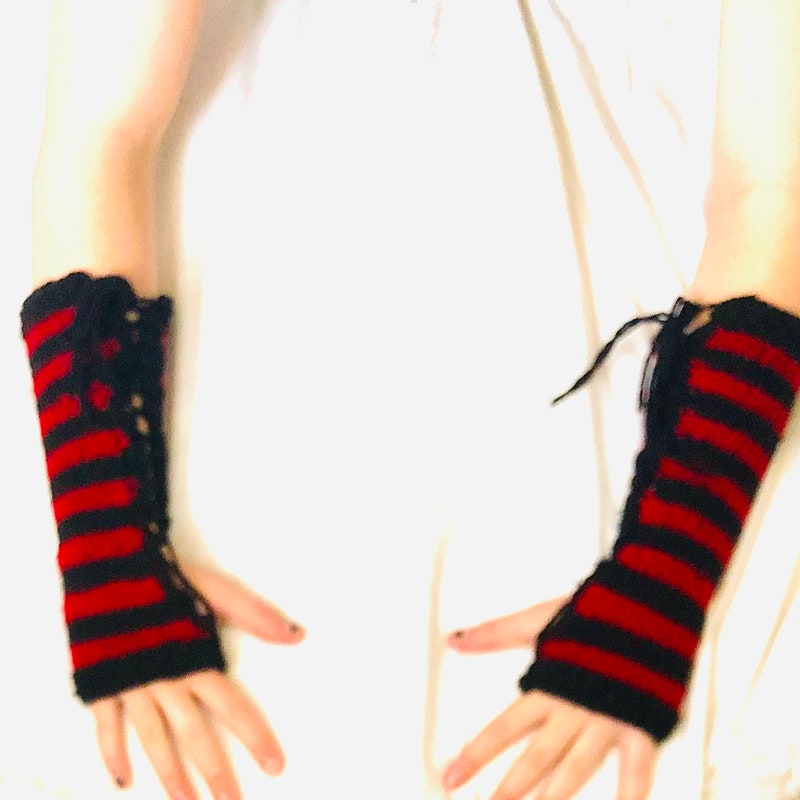 Emo Fingerless Gloves - Etsy