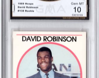 1989 NBA Hoops David Robinson Rookie Card #310 Gem Mint 10 - Etsy