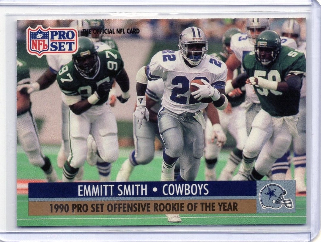 1991 Emmitt Smith Pro Set Offensive Rookie of the Year Football Card #1 ...