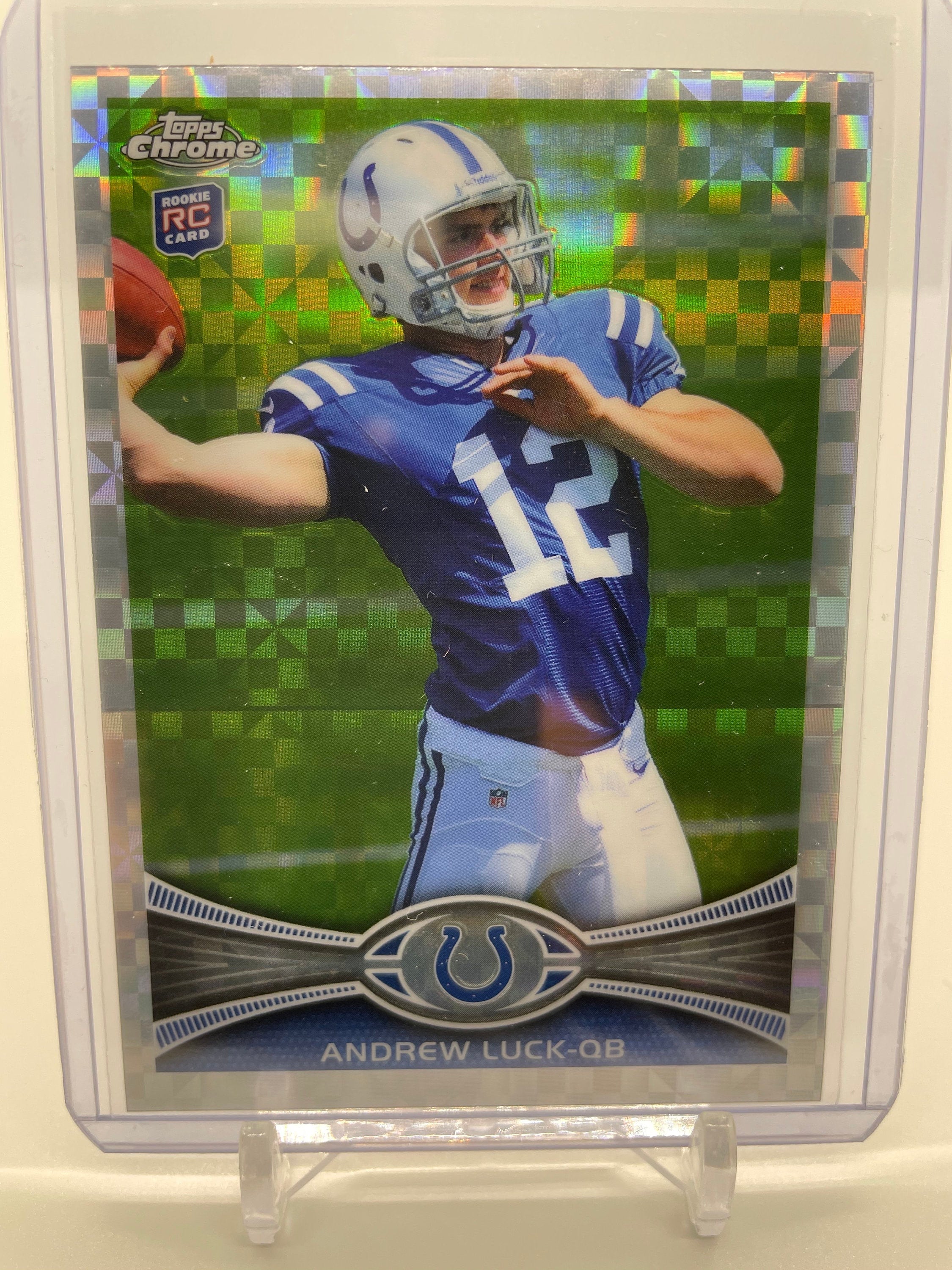 2012 Andrew Luck Topps Chrome Xfractor NFL Rookie Card #1 MINT ...