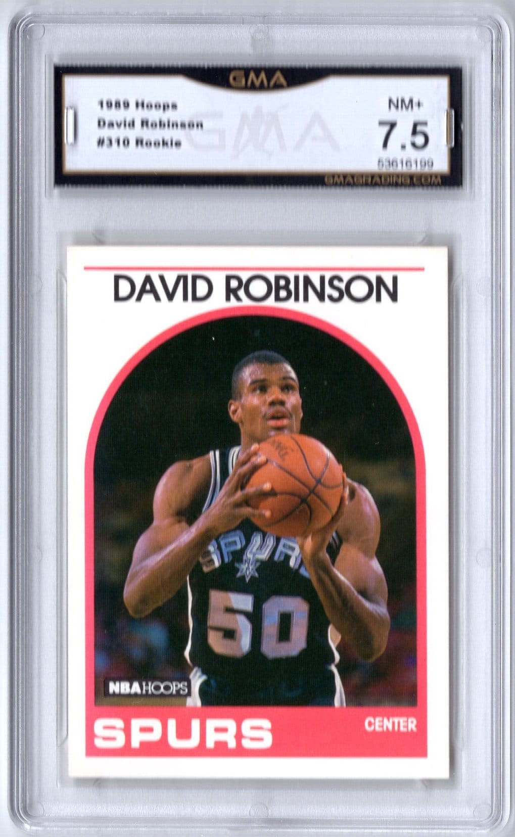 1989 David Robinson NBA Hoops Rookie Card #310 NM+ 7.5 - Etsy