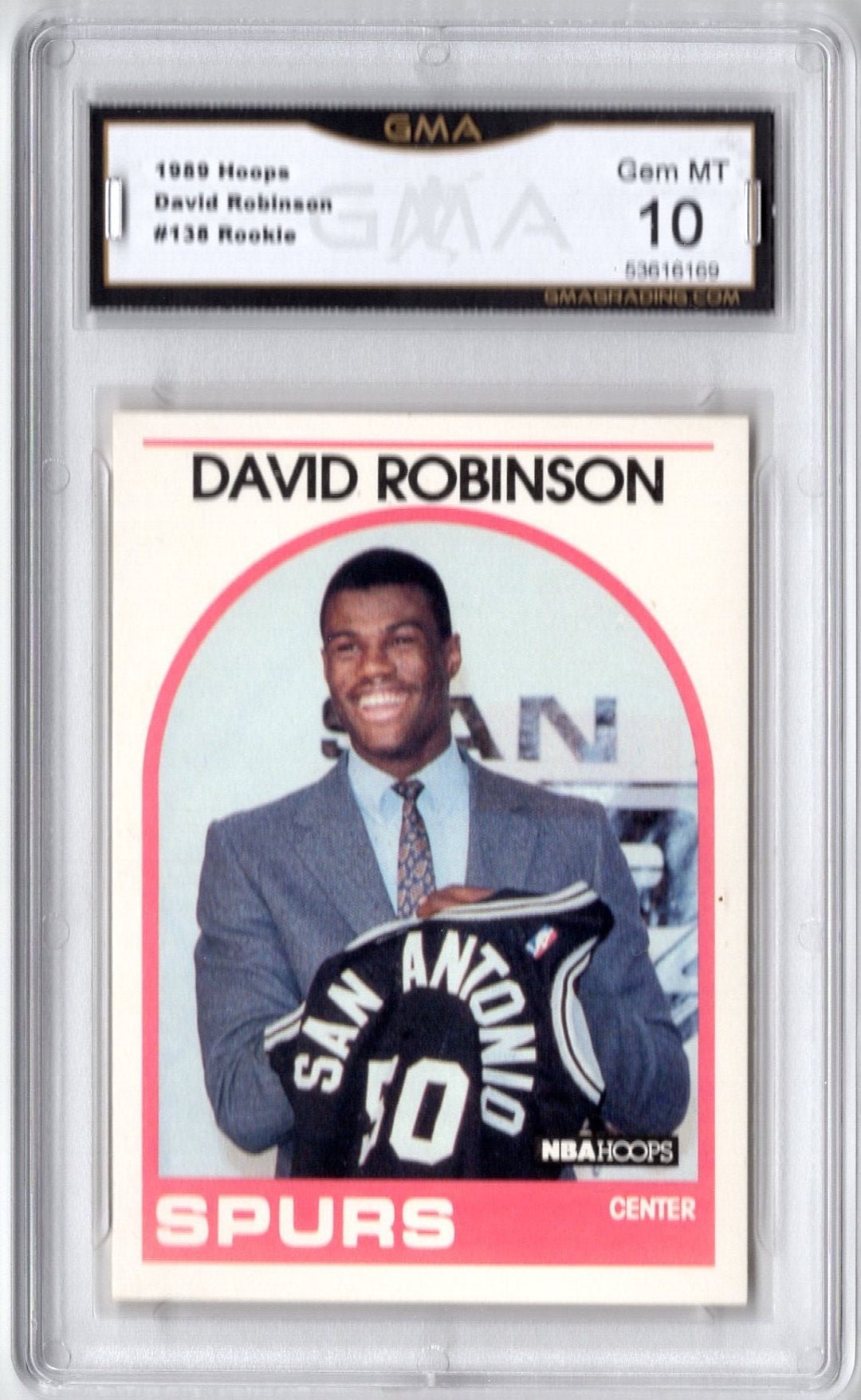 1989 NBA Hoops David Robinson Rookie Card #138 Gem Mint 10 - Etsy