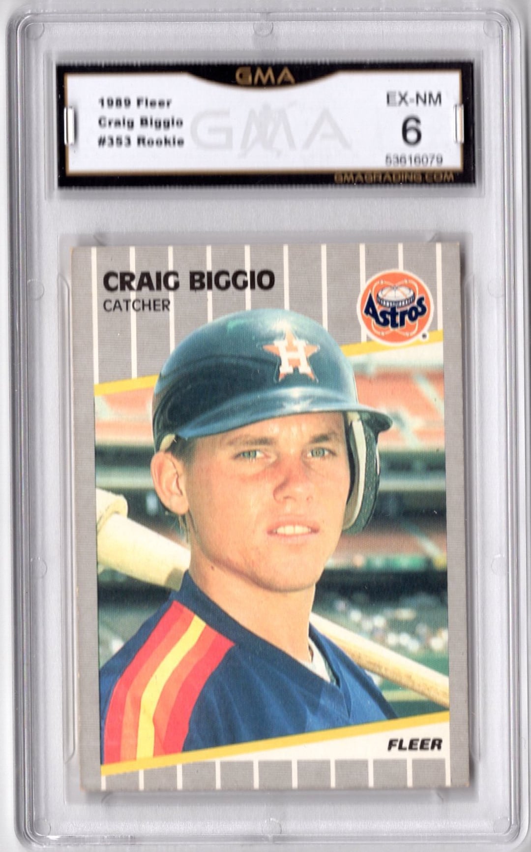 1989 Craig Biggio Fleer Rookie Baseball Card #353 EX-NM 6 - Etsy